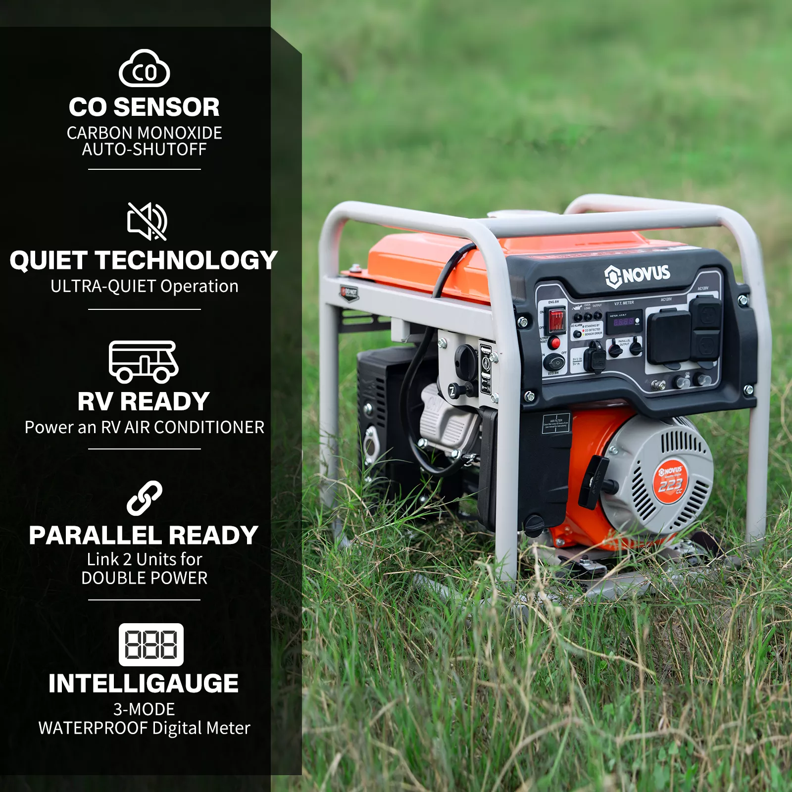 4000W Inverter Generator with CO Sensor NV4000i – Novus