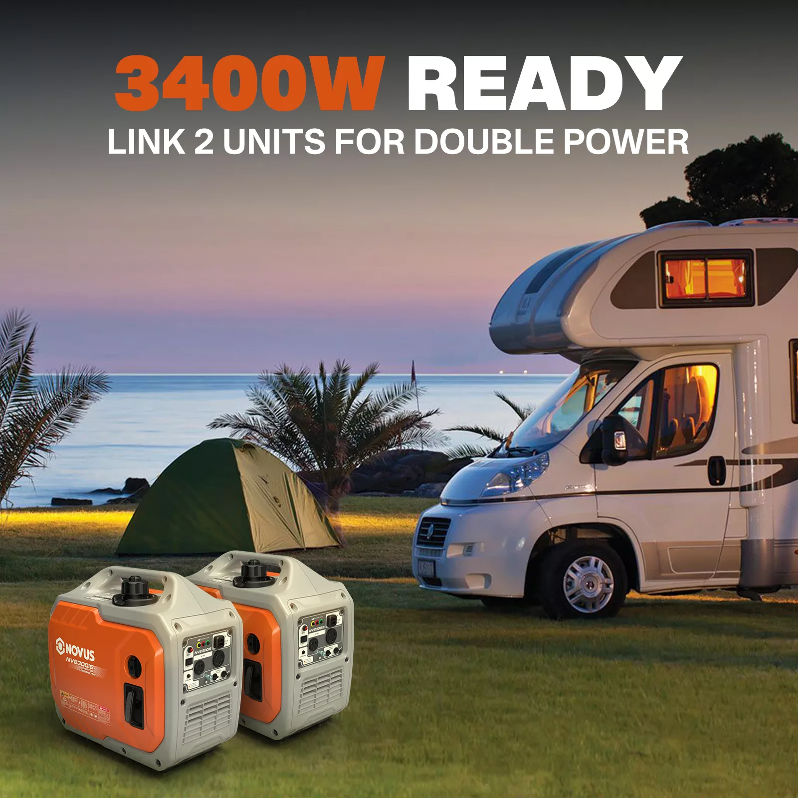 2300W Inverter Generator with CO Sensor NV2300iS – Novus