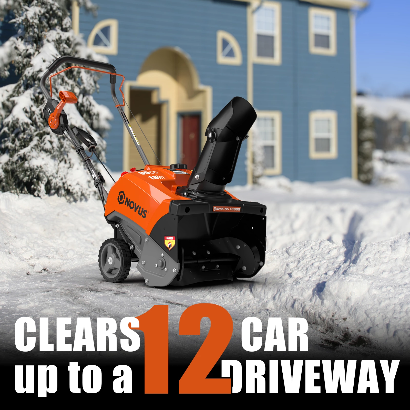 18″ Gas Powered Snow Blower NV18SSG – Novus